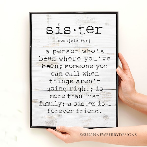 Sister Word Art - Etsy