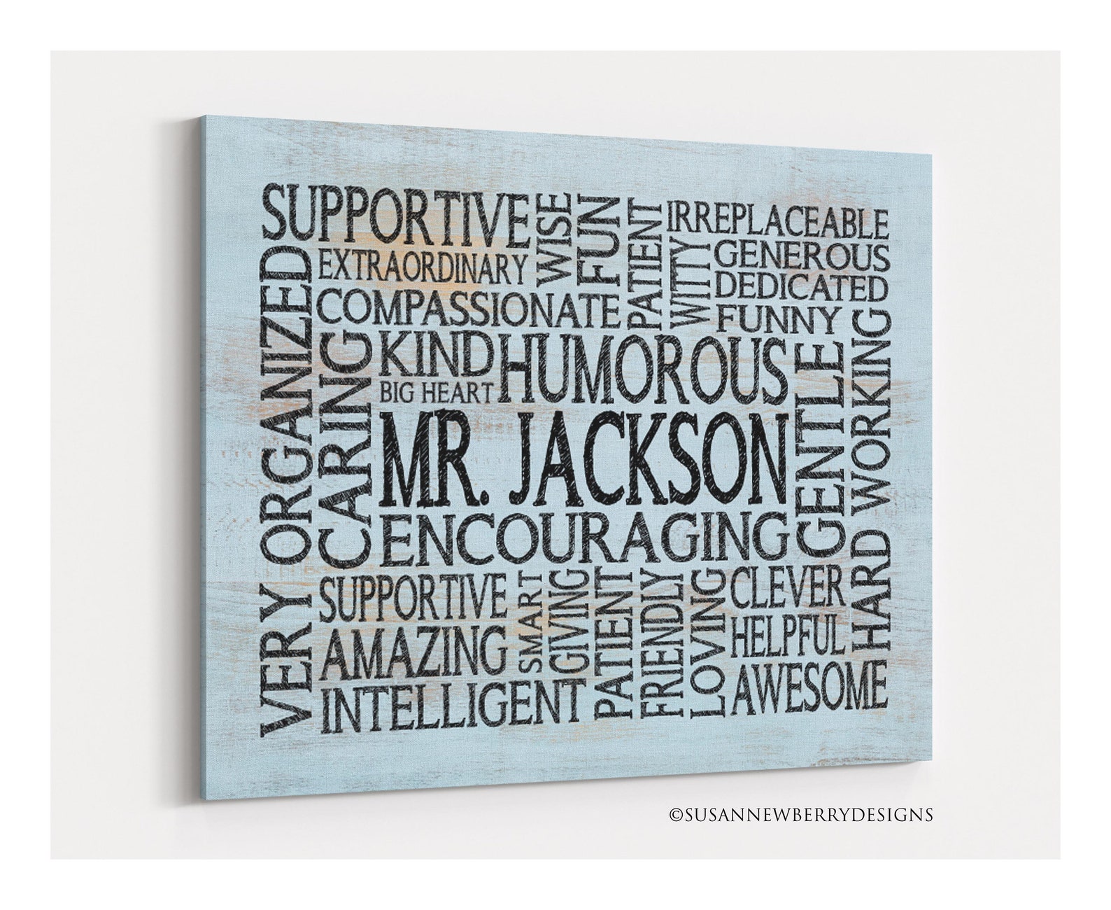 Custom Word Cloud PRINT OR CANVAS Personalized Typography - Etsy