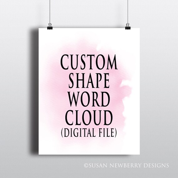 PRINTABLE Custom Shape Word Cloud Print Personalized Name - Etsy