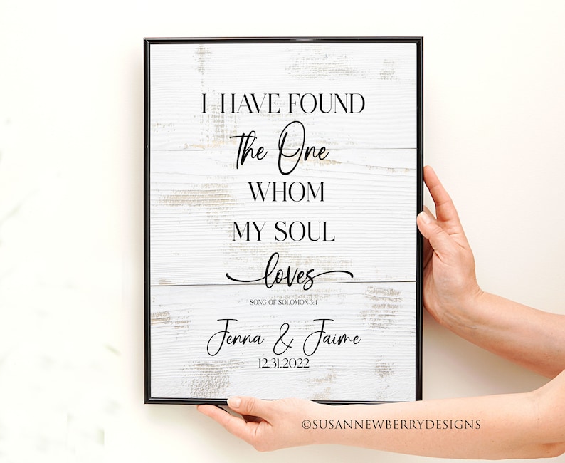 Personalized I Have Found the One Whom My Soul Loves Personalized PRINT ...