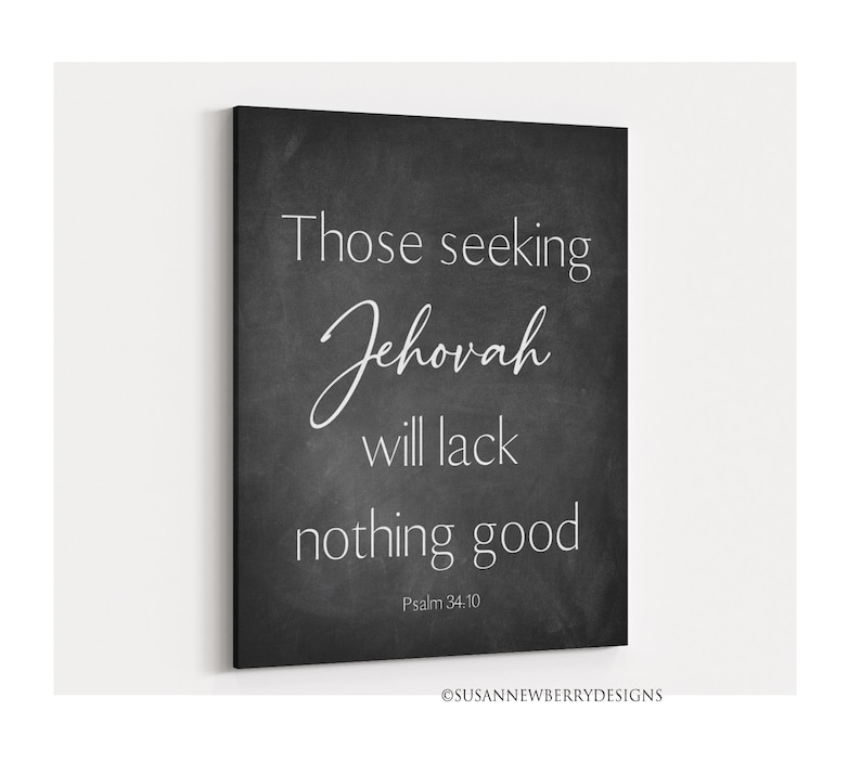 Those Seeking Jehovah Will Lack Nothing Good JW 2022 Year Text - PRINT ...