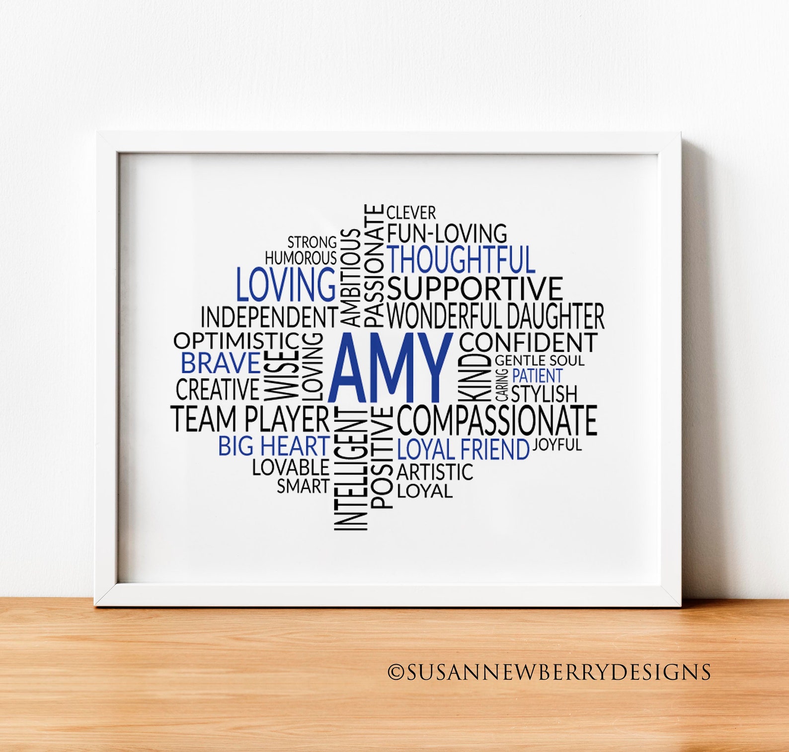 Custom Word Cloud PRINT OR CANVAS Personalized Name - Etsy
