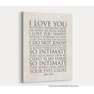 I Love You Without Knowing - Pablo Neruda 100 Love Sonnets - Poetry ...