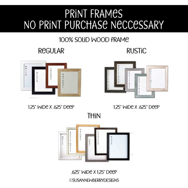 Thin Wood Frame - Etsy
