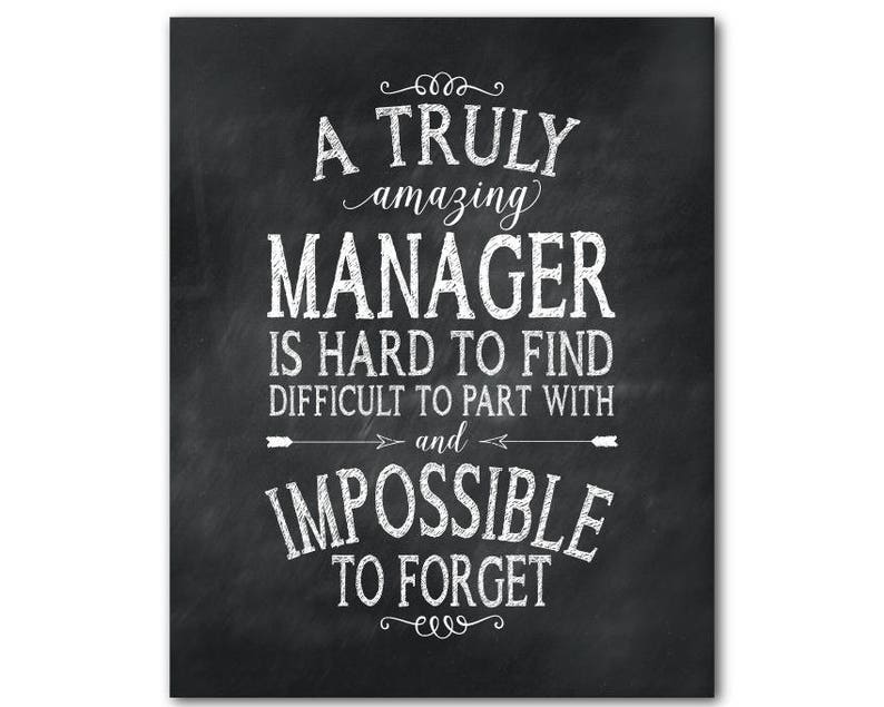 A Truly Amazing Manager is Hard to Find Difficult to Part With - Etsy