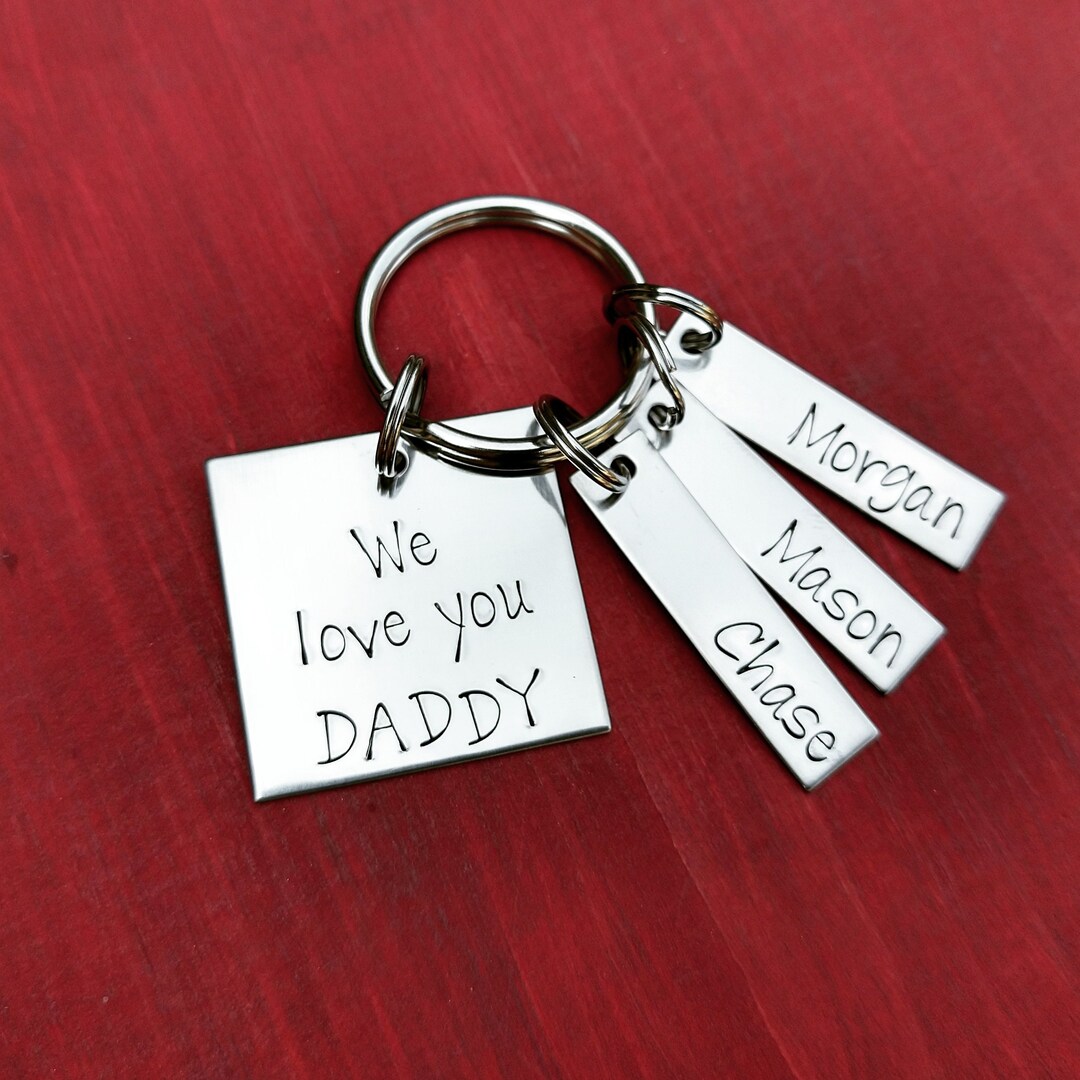 Sentimental Gift for Dad for Father's Day Personalized Keychain for Dad ...
