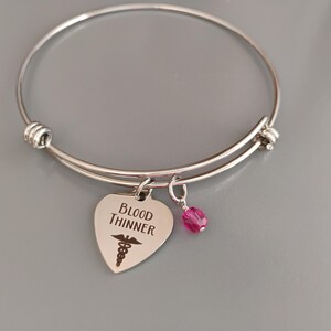 Blood Thinner Medical Alert Bracelet, Medical ID Jewelry, Emergency ...