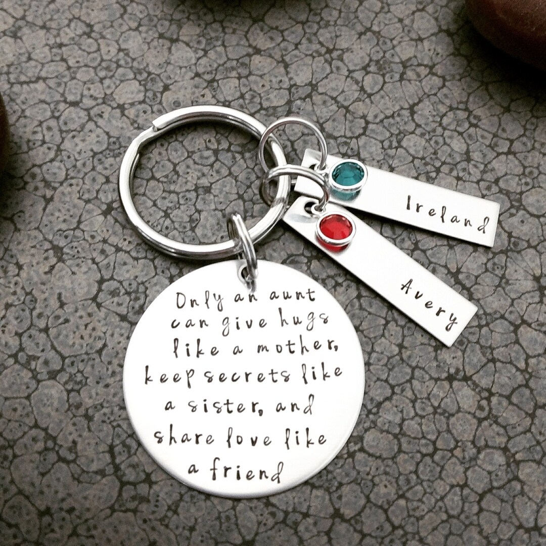 Gift for Aunt Keychain for Aunt Personalized Keychain for - Etsy