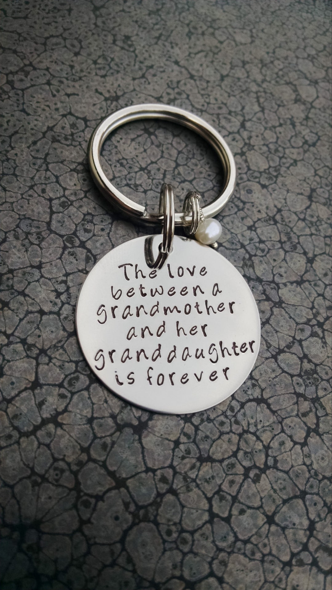 Keychain for Grandma From Granddaughter Grandmother Granddaughter ...