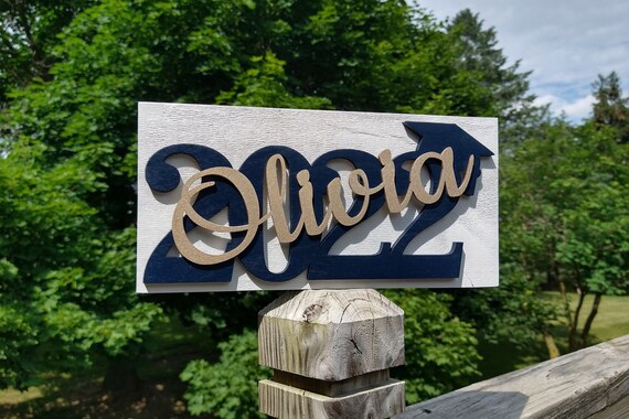 Class of 2022 Sign With Name Graduation Open House Centerpiece - Etsy