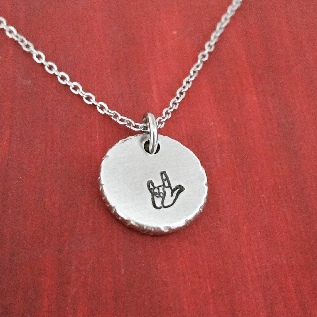 Unique Gift for Teen Sign Language Jewelry ASL I Love You - Etsy