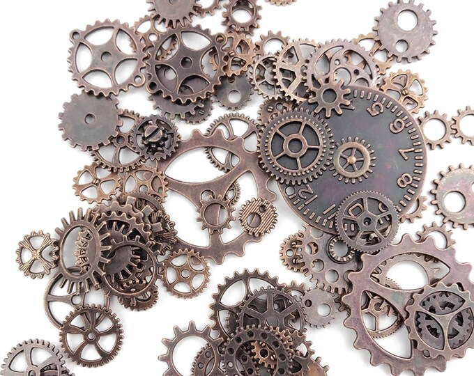 Set 85gr. COGS and GEARS Steampunk 40-50 Pieces Sizes 1'5-2'5cm Big ...