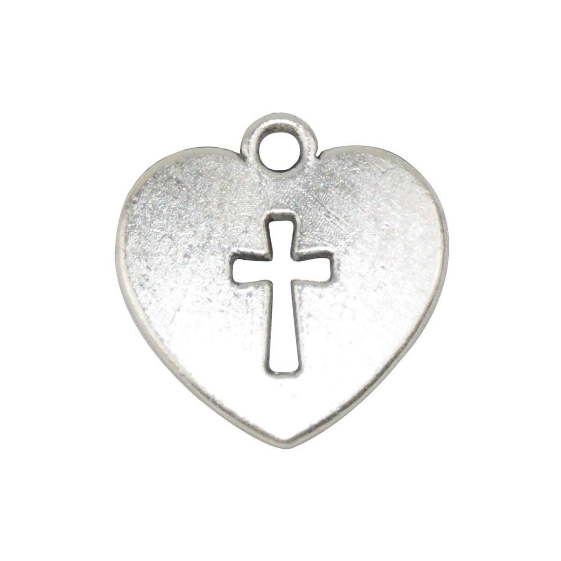 Heart Cross Charms Heart Pendants Heart With Cross Pendants - Etsy
