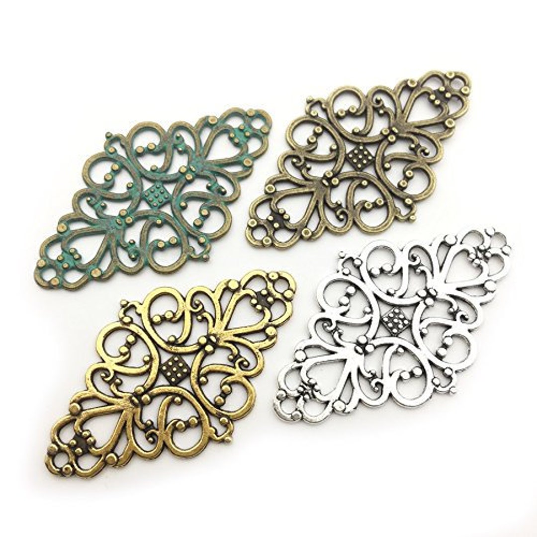 Stampings Vintage Filigree Findings Large Blanks Filigree Blanks ...