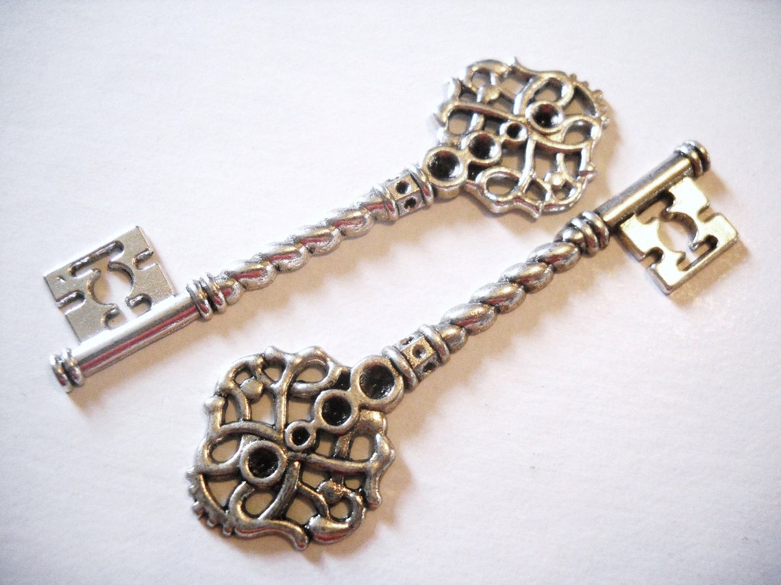 Bulk Skeleton Keys Skeleton Key Pendants Steampunk Keys Silver - Etsy