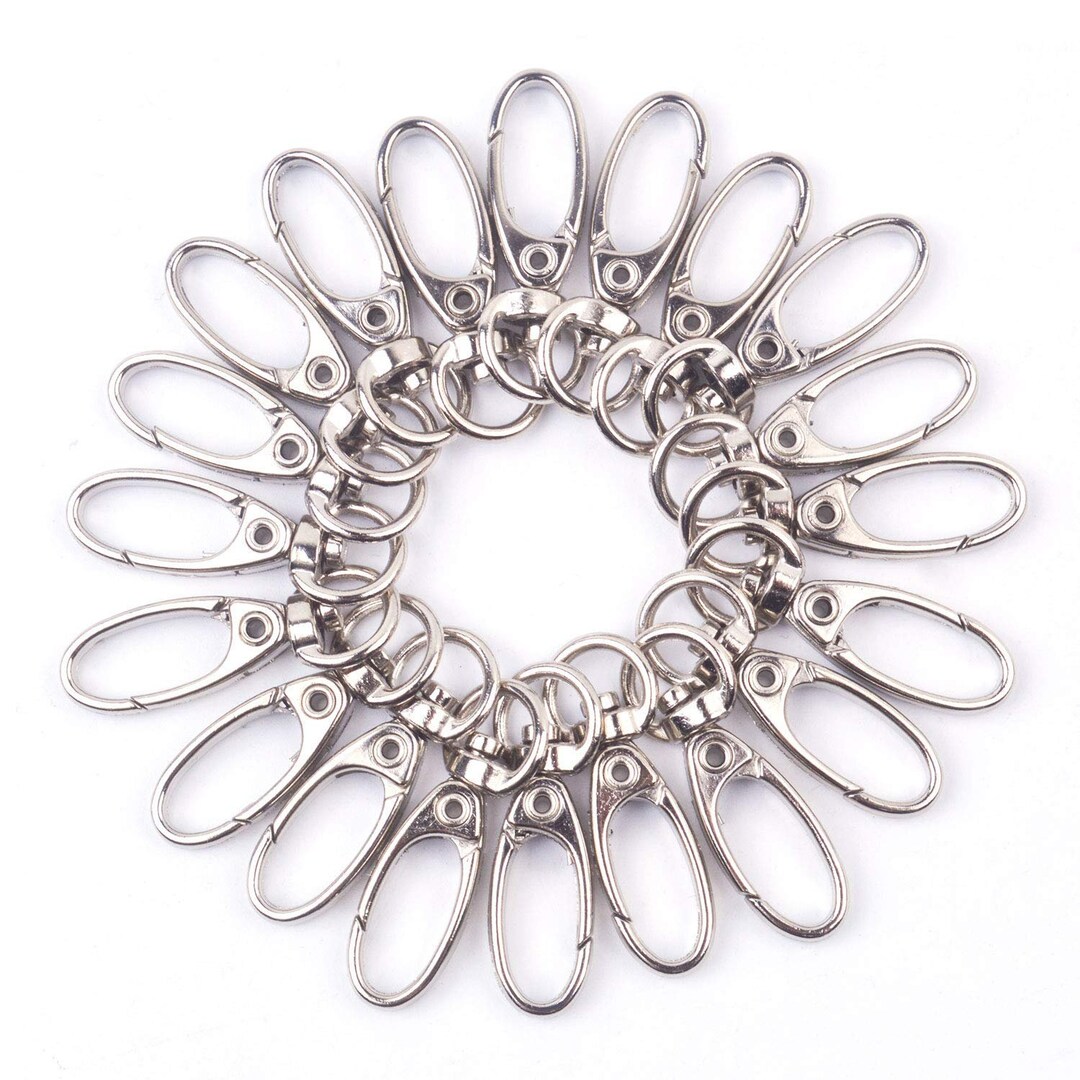 Silver Swivel Clasps Keychains Large Lobster Clasps Key Chain Clasps ...