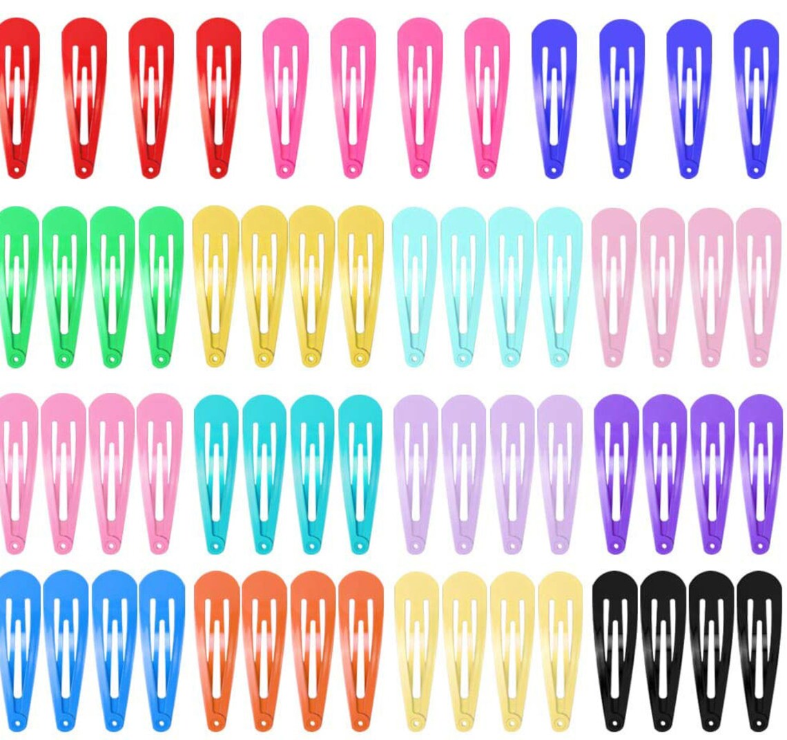 Snap Clips Blank Hair Clips Rainbow Barrette Clips Clip Blanks - Etsy