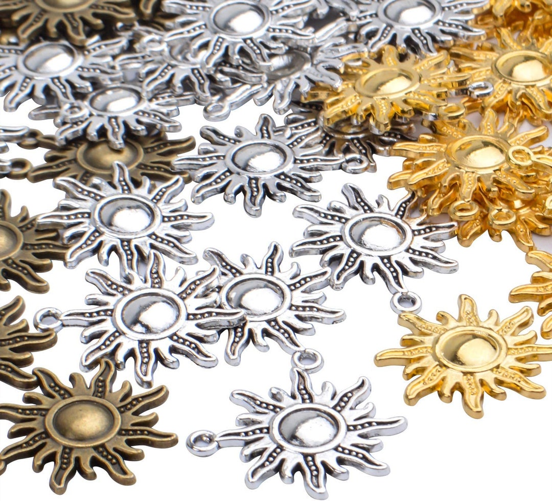 Celestial Charms Celestial Pendants Assorted Charms Set Antiqued Silver ...