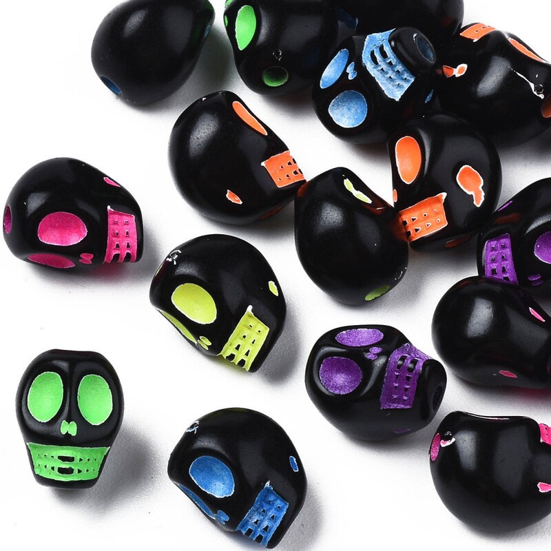 Sugar Skull Beads - Etsy