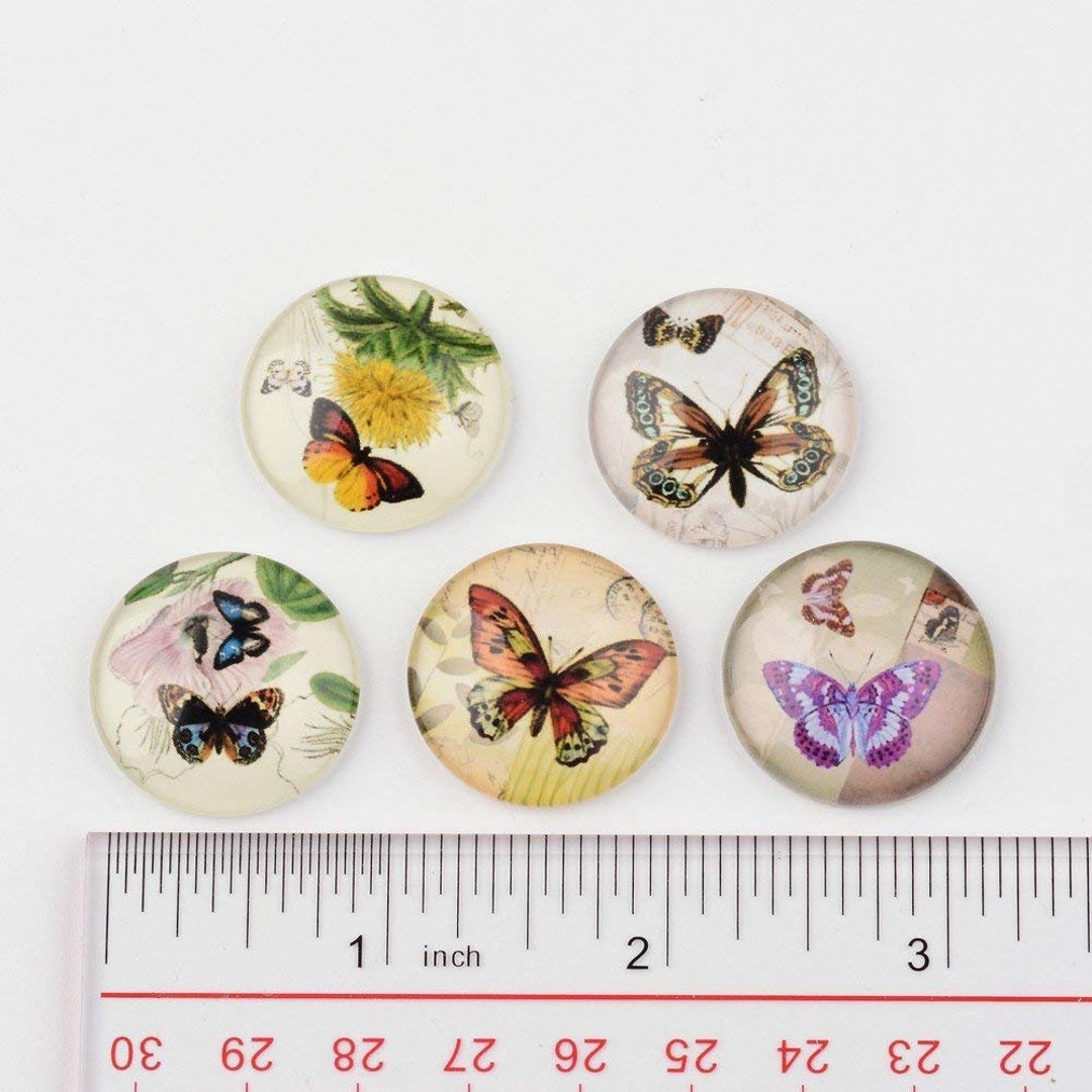 Glass Cabochons Round Glass Cabochons Assorted Cabochons 25mm Cabochons ...