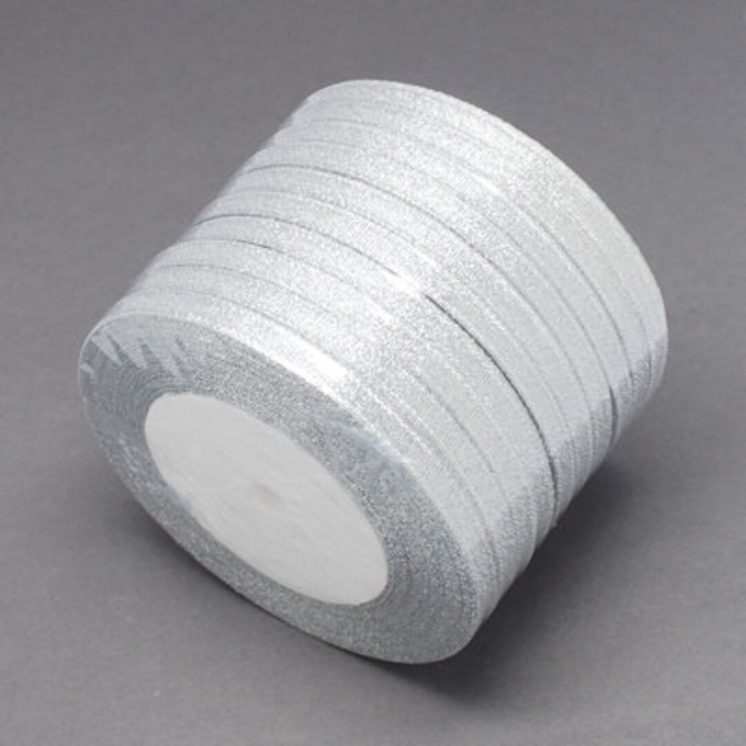 Bulk Ribbon Silver Organza Ribbon Silver Ribbon Rolls - Etsy