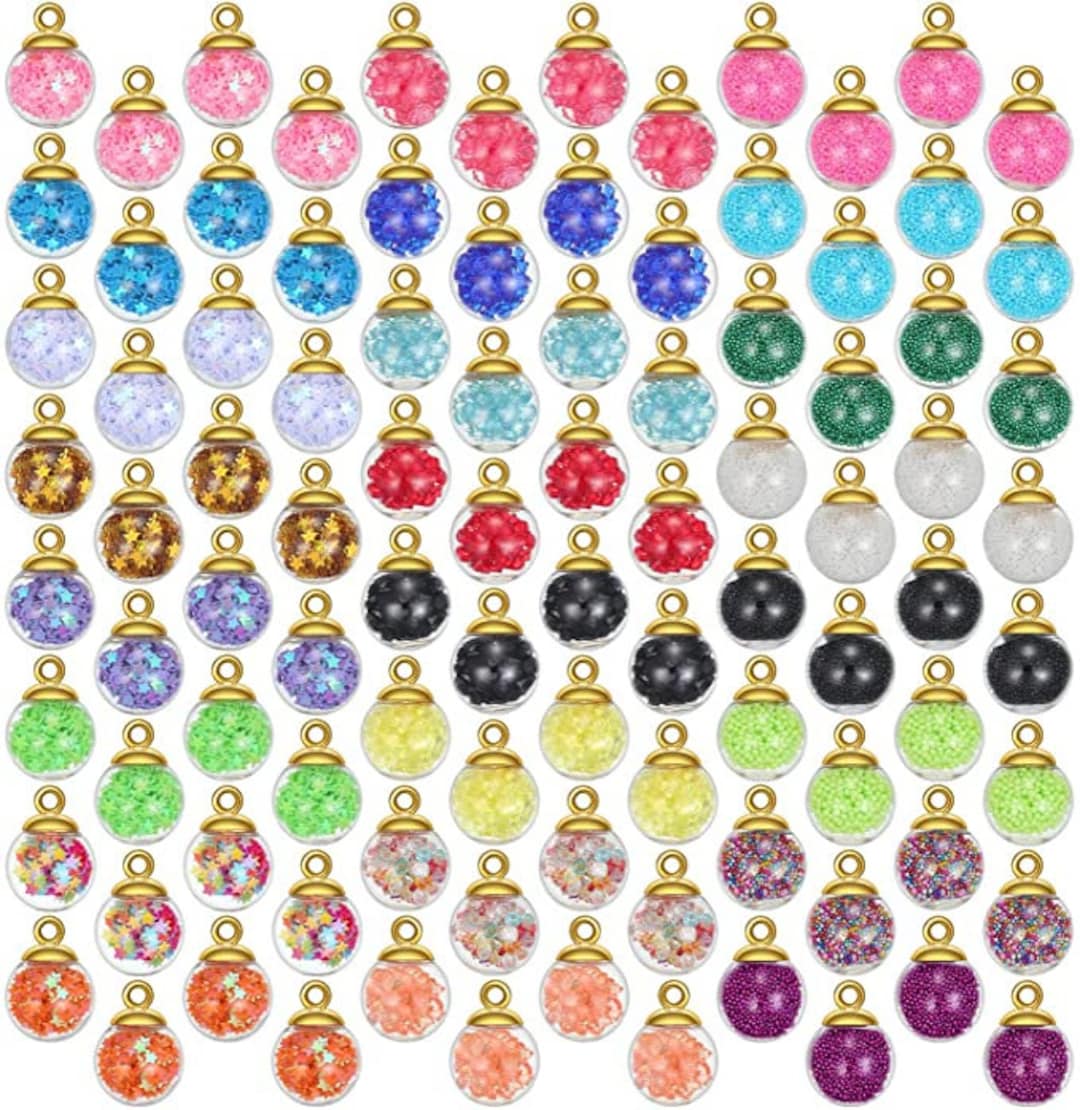 Glass Ball Charms Set Assorted Lot BULK Charms Globe Charms - Etsy