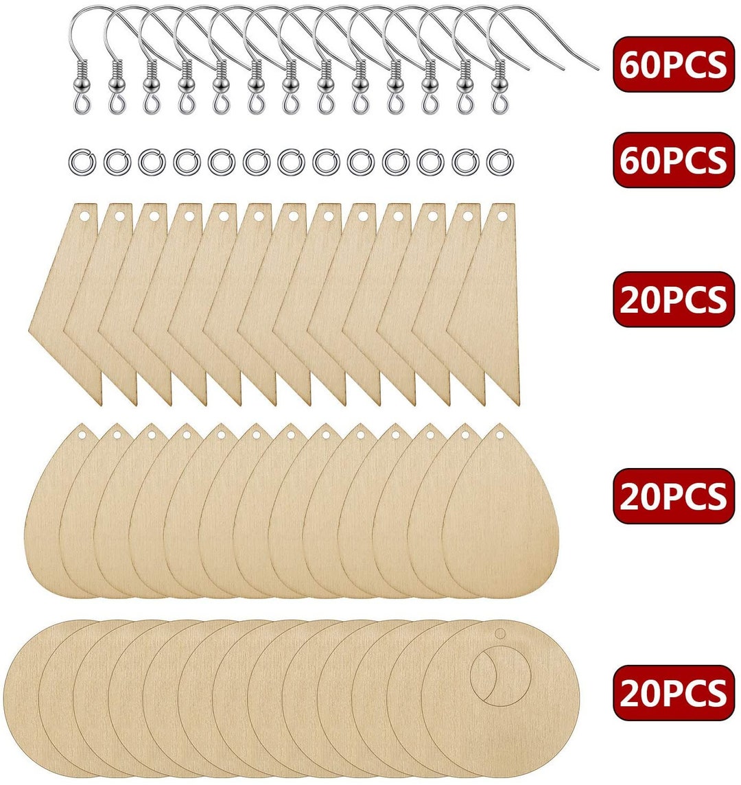 Earring Starter Kit Earring Making Kit BULK Findings Assorted Set Wood ...