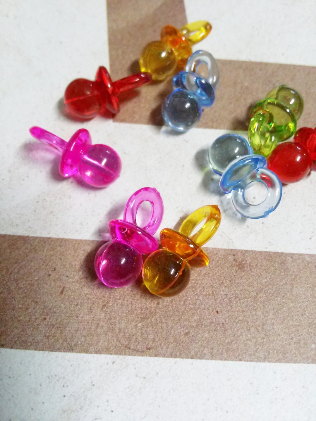 Baby Charms Pacifier Charms Baby Shower Favors Assorted Colors Bulk ...