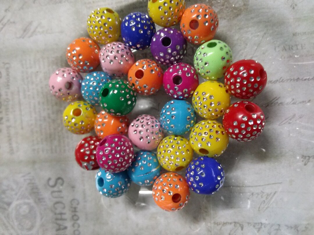 Bulk Beads Wholesale Beads Bling Beads Acrylic Beads Large Lot 100pcs ...