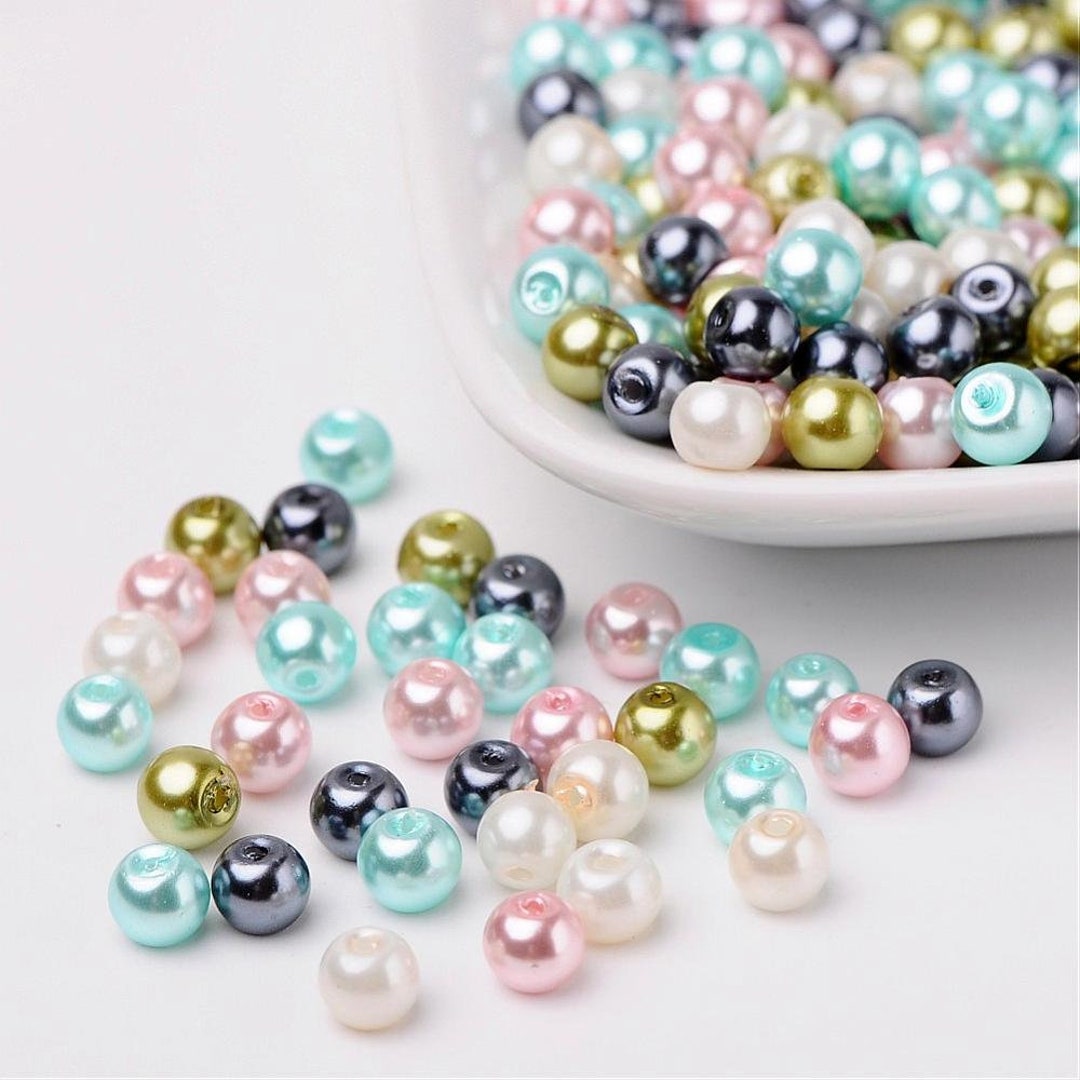 Wholesale Beads Bulk Beads 8mm Glass Pearls 8mm Beads Assorted Beads ...