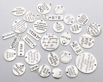 Word Charms Quote Charms Word Pendants Inspirational Charms Assorted ...