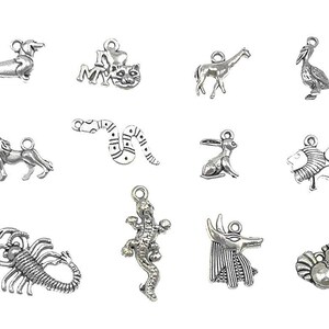 Animal Charms Set Antiqued Silver Animal Charms Assorted Charms Lot ...