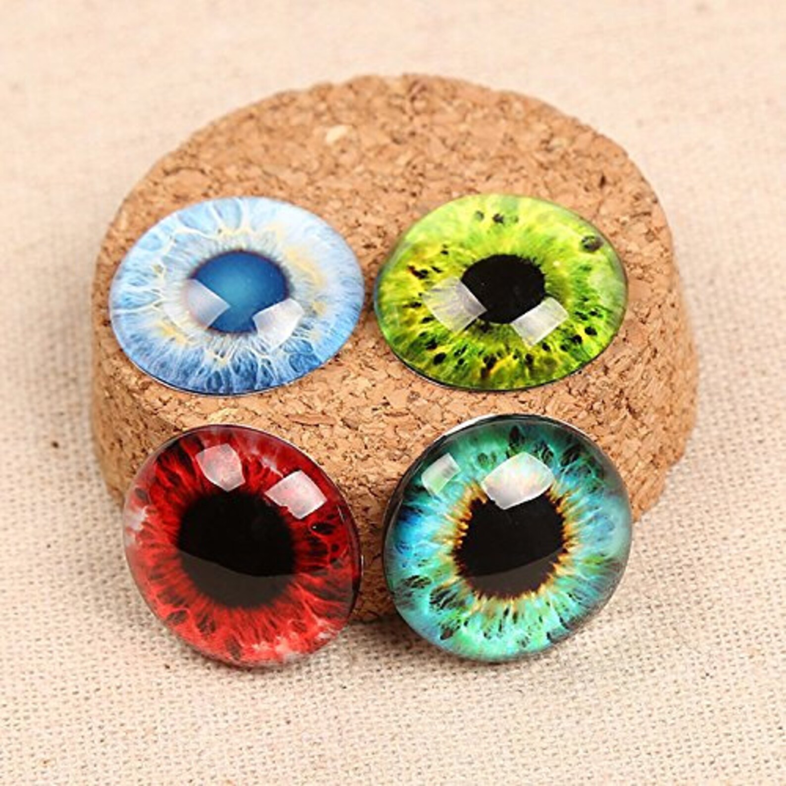 Eye Cabochons Animal Eyes Glass Eye Flatbacks Flat Back - Etsy