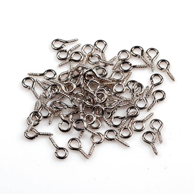 Eye Screws 10mm Silver Eye Screws Hook Screws for Glass Vials - Etsy
