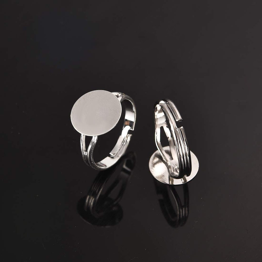 Silver Ring Blanks Adjustable Ring Blanks Ring Settings Silver Blank ...