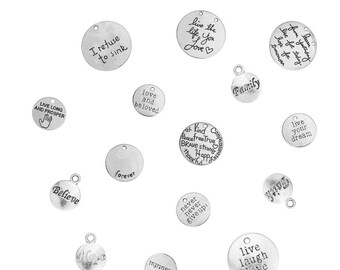 Word Charms Quote Charms Word Pendants Inspirational Charms Assorted ...