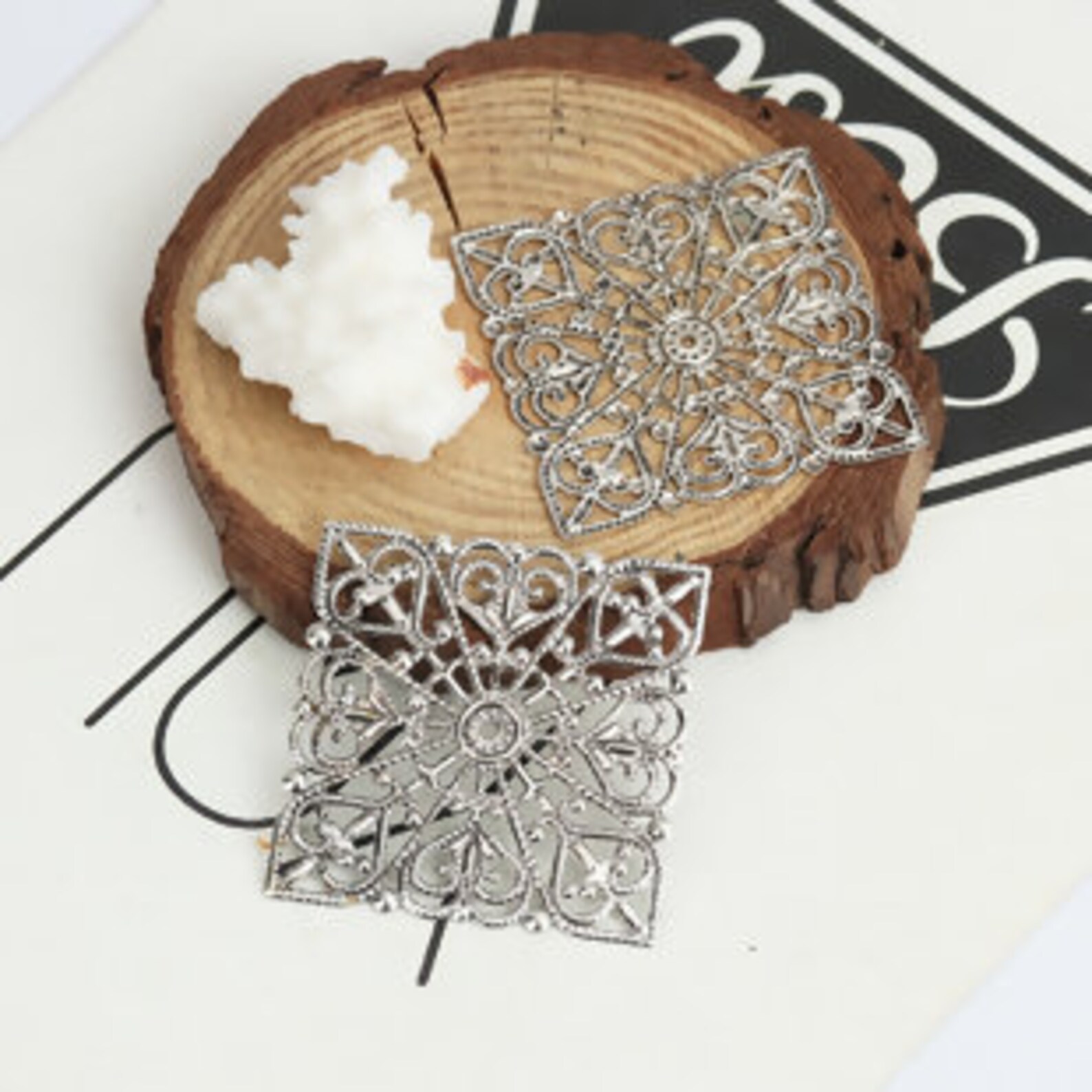 Stampings Vintage Filigree Findings Large Blanks Filigree | Etsy