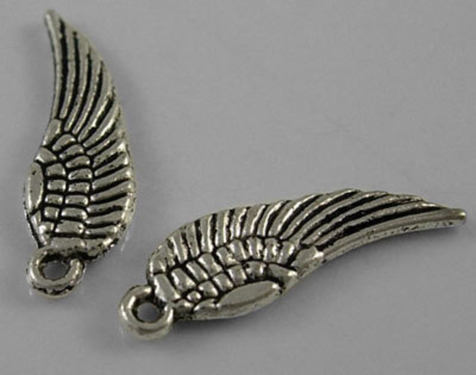 Angel Wing Charms Antiqued Silver Wings Tiny Angel Wings Tiny - Etsy