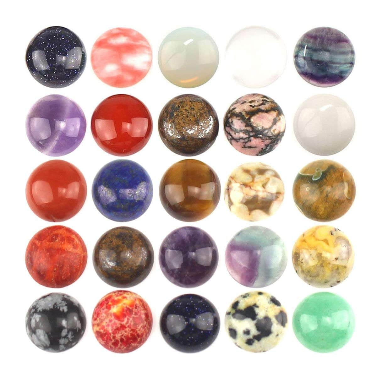 Gemstone Cabochons Round Gemstones Flat Back Gemstones Circle | Etsy