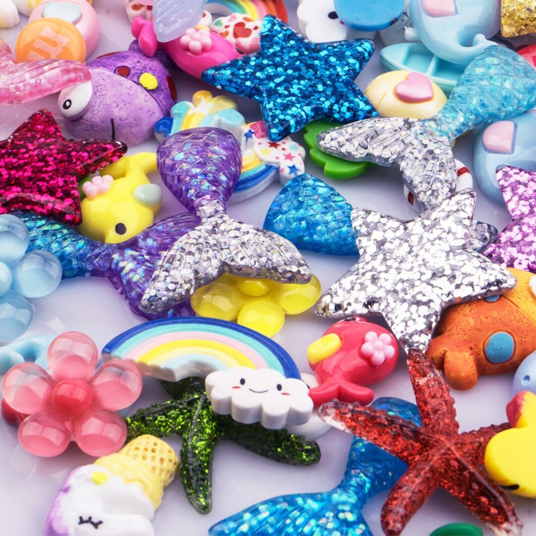 Resin Cabochons Assorted Flat Back Cabochons Flatbacks Resin Flat Backs ...