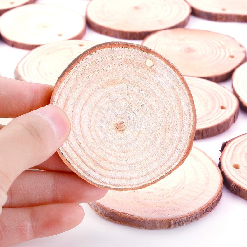 Bulk Wood Slices Blank Wood Slice Ornaments Drilled Wood Slices ...