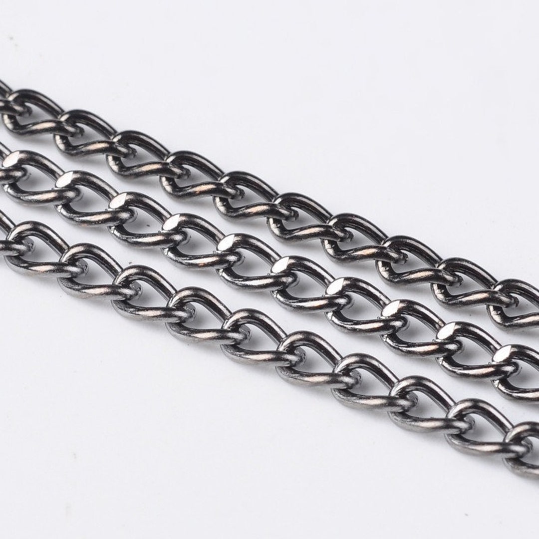 Bulk Chain Gunmetal Chain Chains for Necklaces Wholesale Chain Curb ...