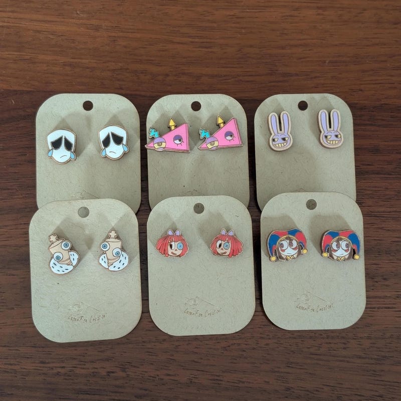 Circus Earrings Studs - Etsy