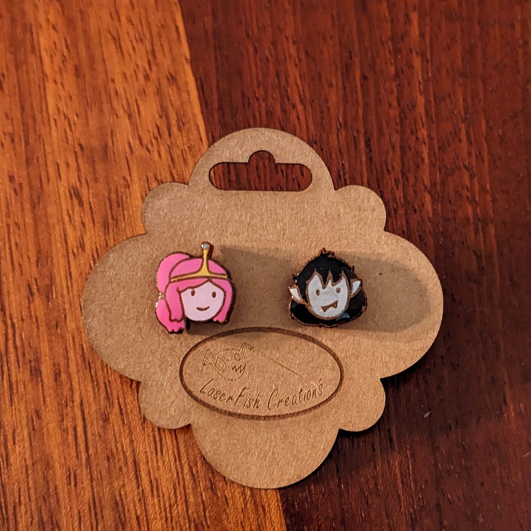 Marceline and Princess Bubblegum Post Earrings Bubbeline - Etsy