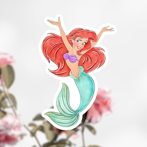 Disney Ariel Sticker, Ariel Sticker Decal, Little Mermaid Sticker - Etsy