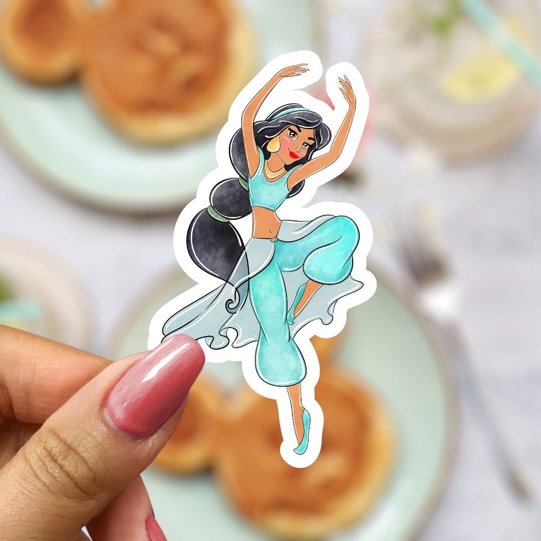 Jasmine Ballet Sticker, Disney Jasmine Sticker Decal - Etsy