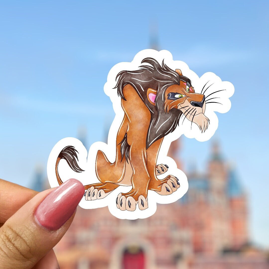 Lion King Scar Sticker, Lion Sticker - Etsy