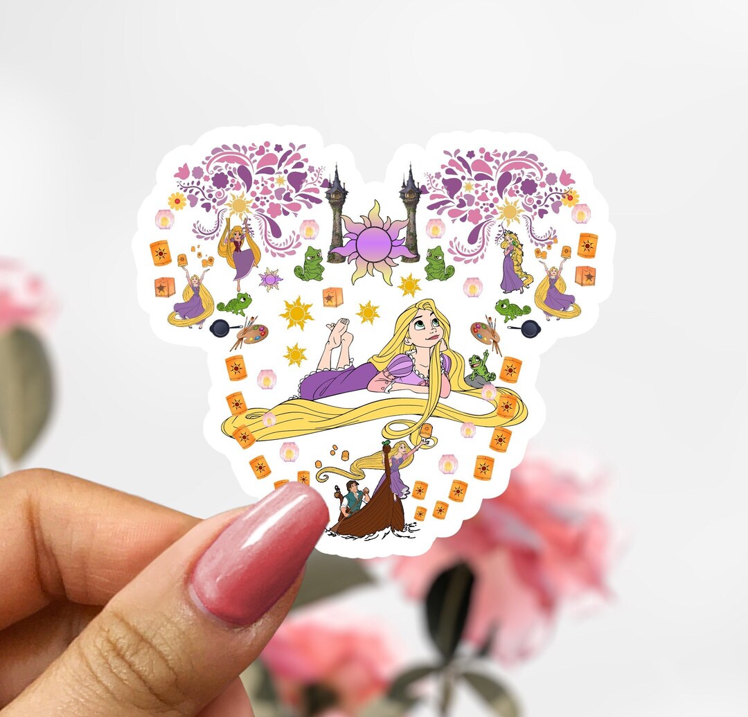 Rapunzel Mouse Ears Sticker, Disney Sticker Decal - Etsy