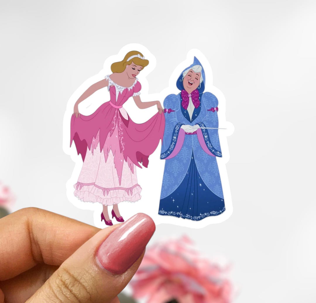 Disney Cinderella Sticker, Fairy Godmother Sticker Decal - Etsy