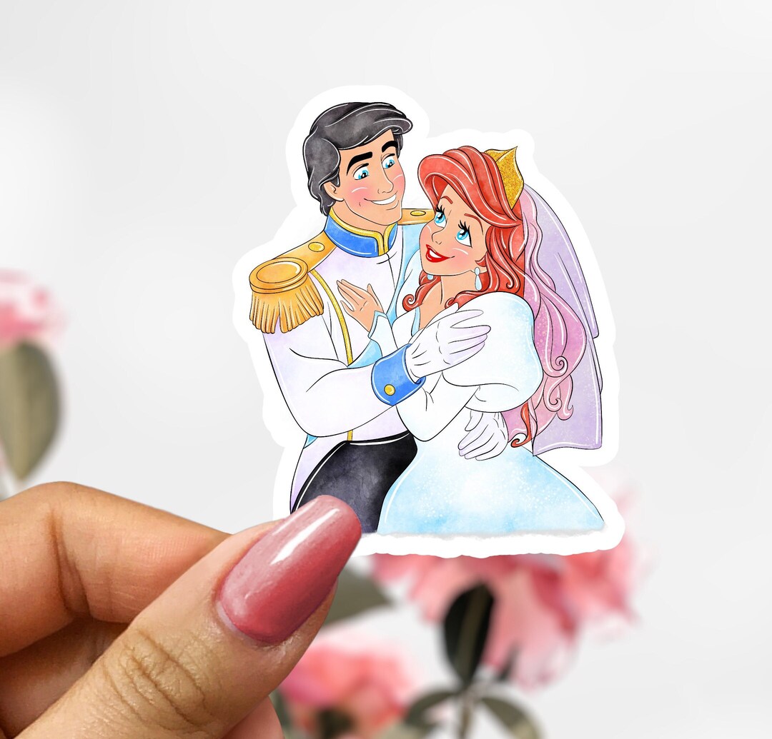 Disney Ariel & Prince Eric Sticker, Ariel Sticker Decal, Little Mermaid ...